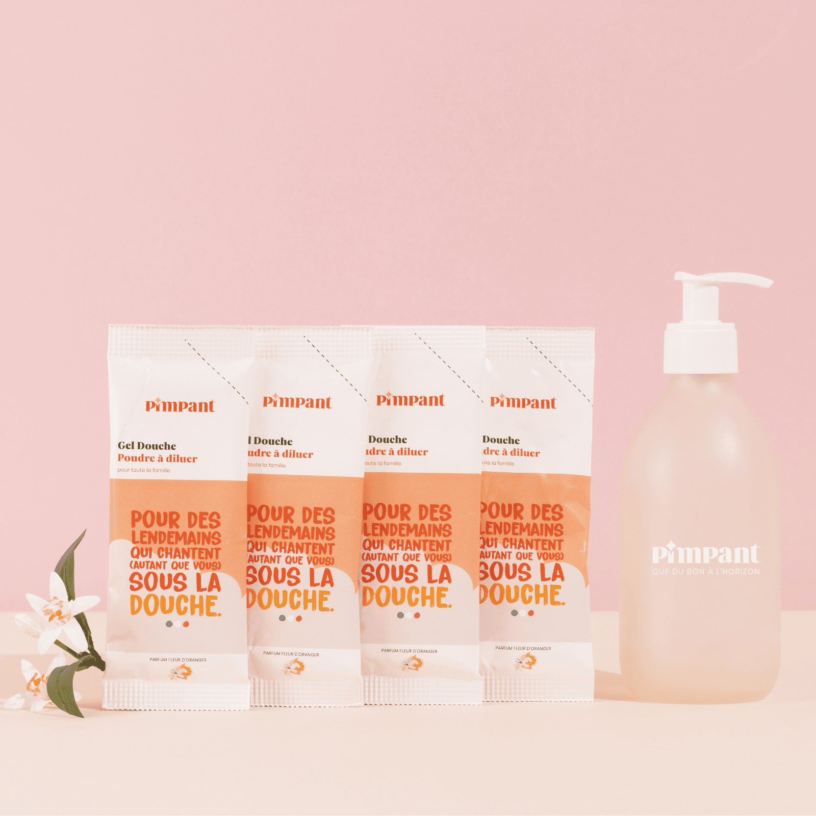 Pack Gel Douche Fleur d'Oranger - Rechargeable & Naturel | Pimpant