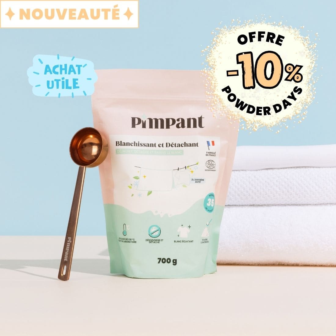 Recharge Blanchissant-Détachant Poudre - Booster de lavage | Pimpant